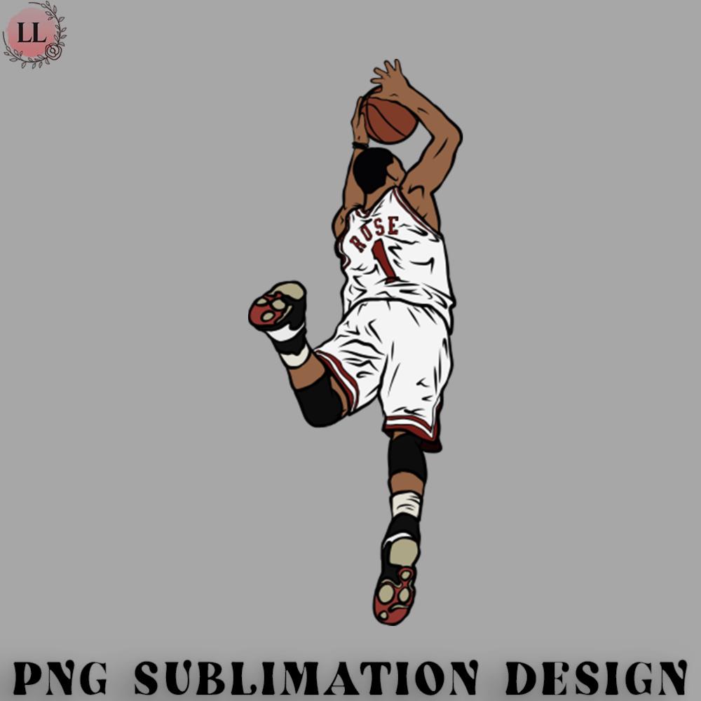 Basketball PNG Derrick Rose Dunk | Inspire Uplift