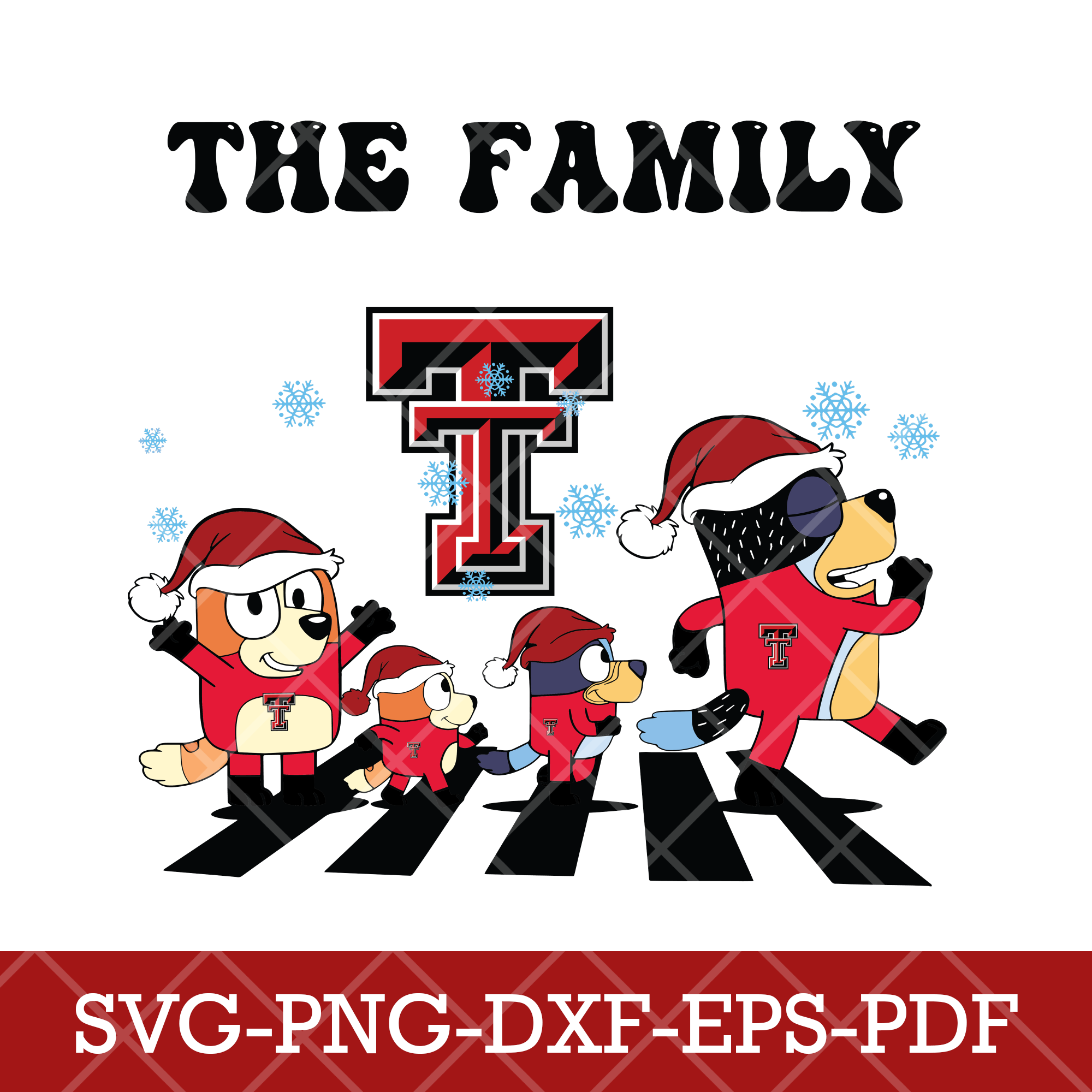 Texas Tech Red Raiders_NCAA Bluey 3,SVG,DXF,EPS,PNG,digital | Inspire Uplift