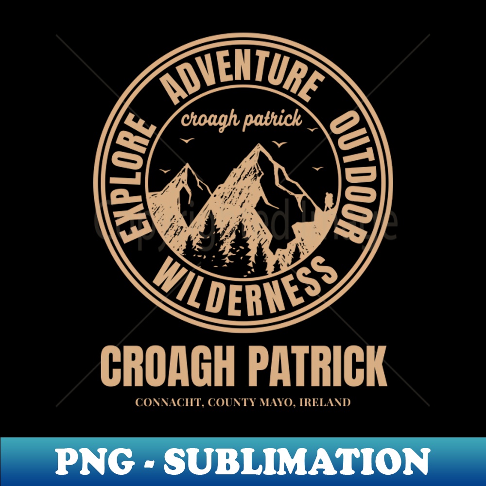 Ireland Hiking Croagh Patrick Mountain Hike - PNG Sublimatio - Inspire ...