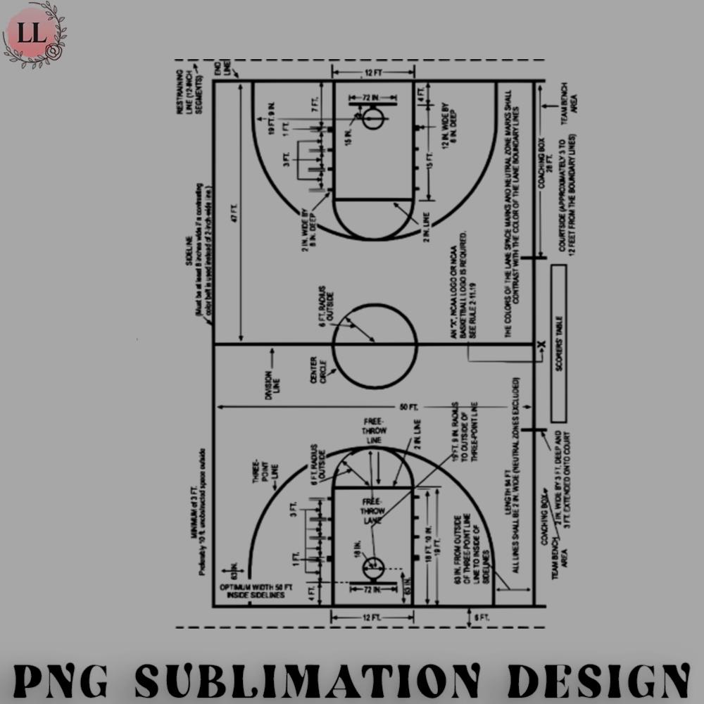 Basketball PNG Patent Drawing College Basketball Court | Inspire Uplift
