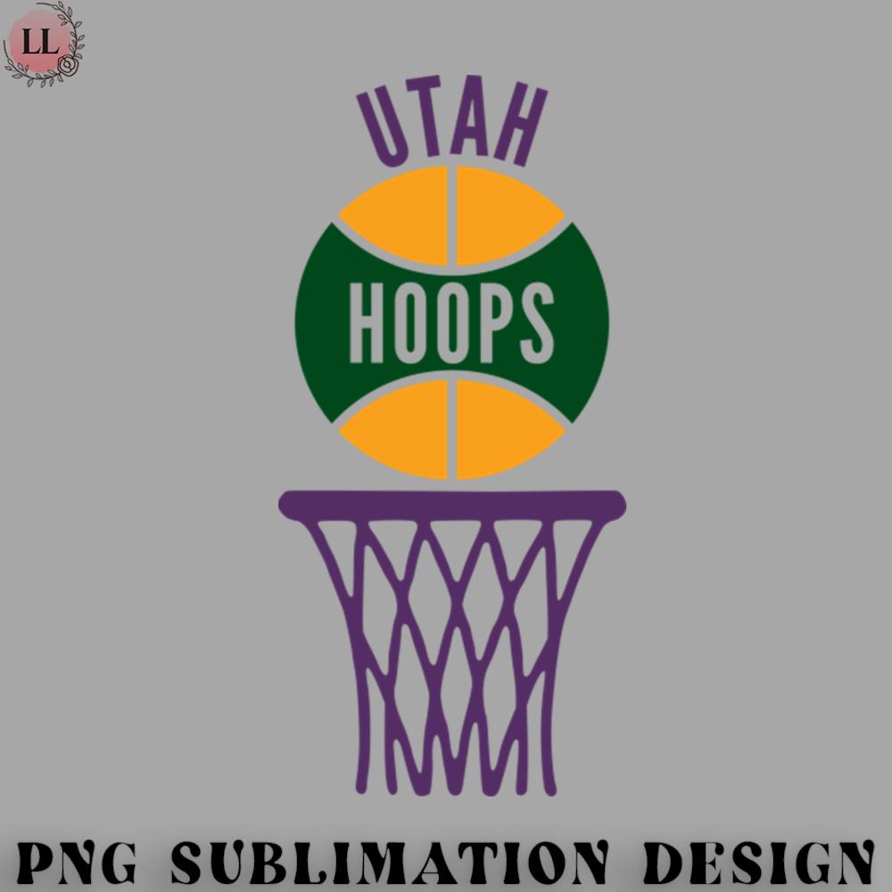 Basketball PNG Retro Utah Hoops Logo | Inspire Uplift