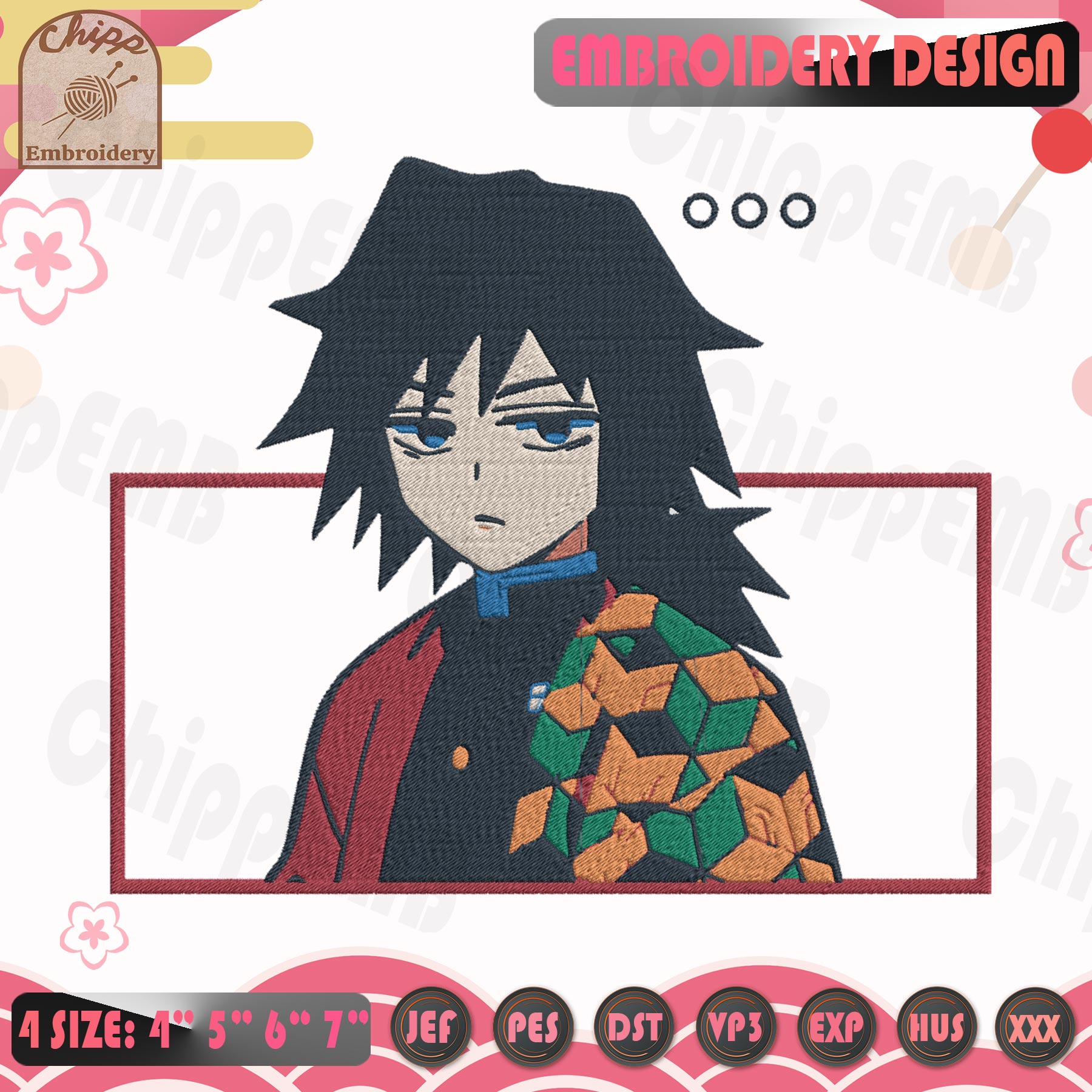 Demon Slayer Embroidery Design, Anime Embroidery File, Machi | Inspire ...