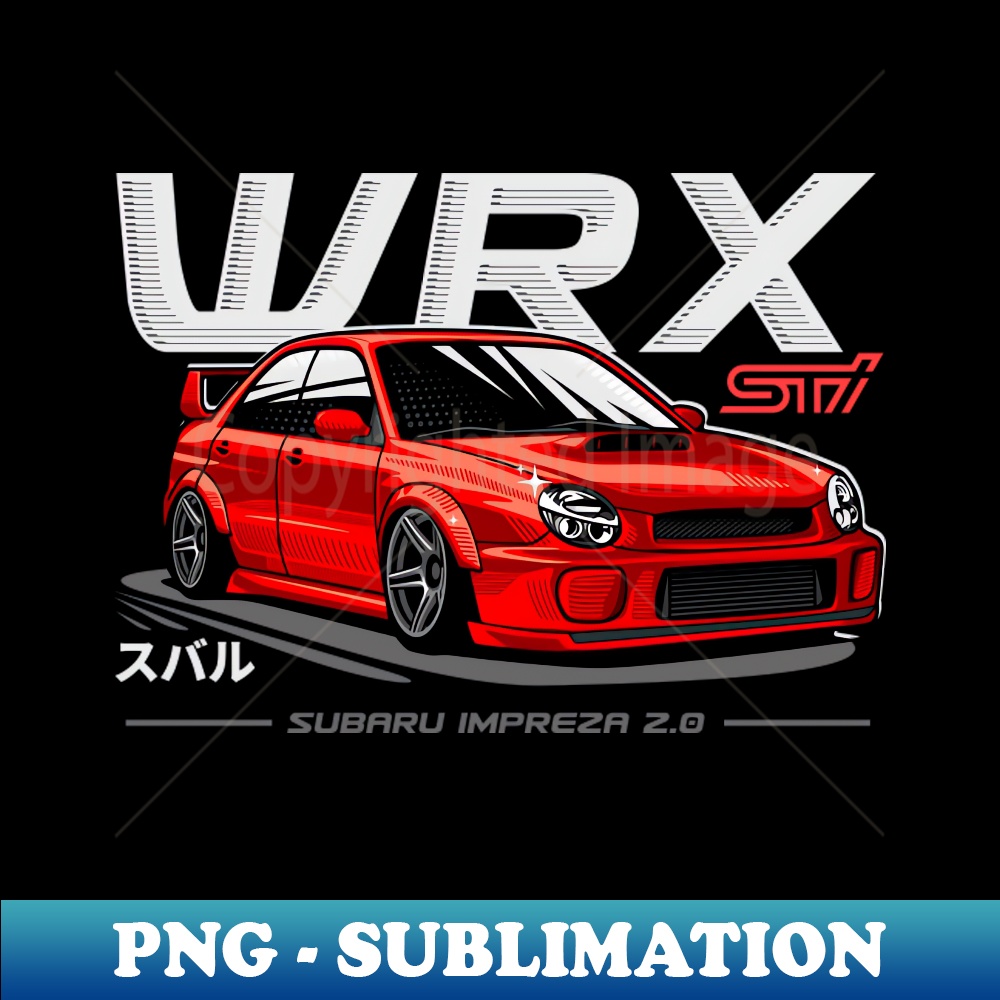 JDM car Subaru Impreza WRX STI RED - Creative Sublimation PN | Inspire ...