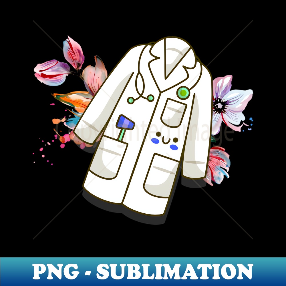 Lab Coat And Flowers - Instant Sublimation Digital Download | Inspire ...