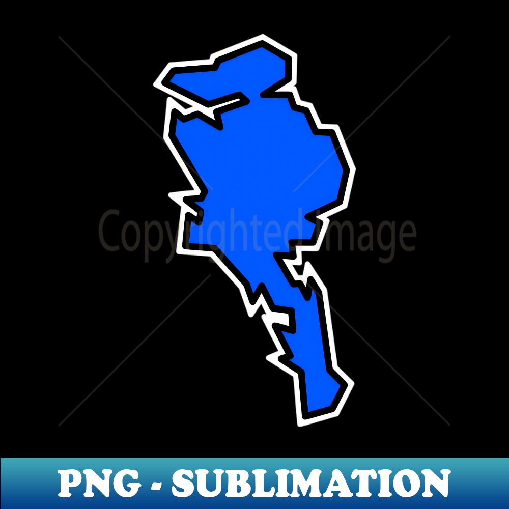 Quadra Island BC Outline - Indigo Blue Silhouette - Quadra I | Inspire ...