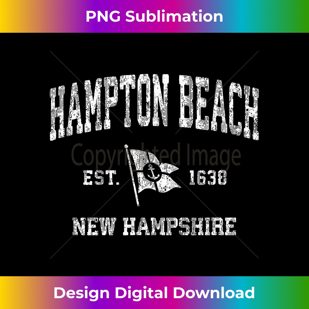 Hampton Beach New Hampshire NH Vintage Boat Anchor Flag Tee | Inspire ...