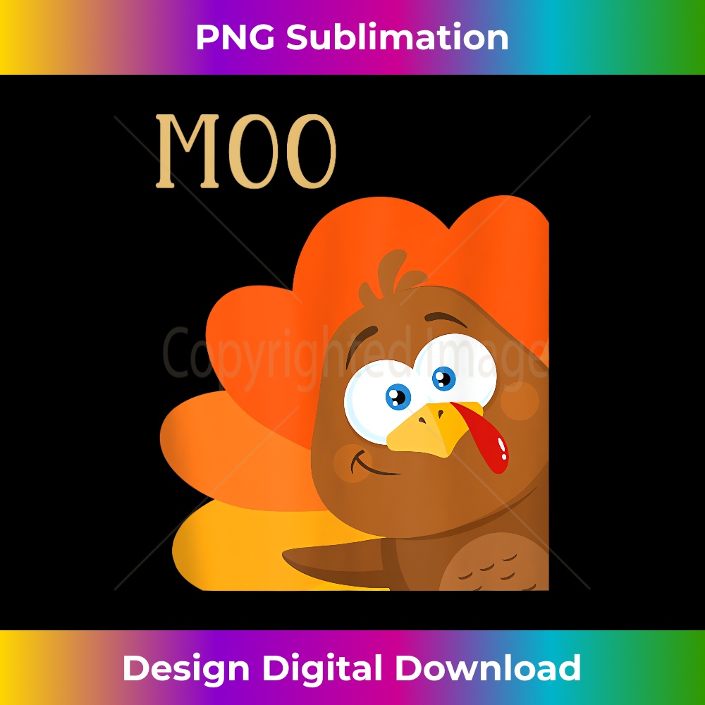 Turkey Moo Funny Thanksgiving Turkey Cow Funny Fake Cow Tank - Inspire ...