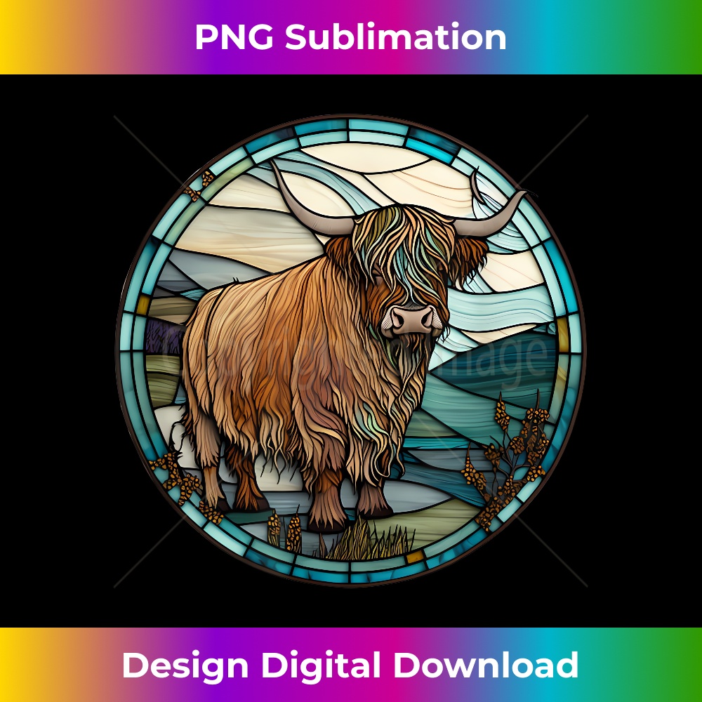 Highland Cow from Scotland in Stained Glass - Bespoke Sublim | Inspire ...
