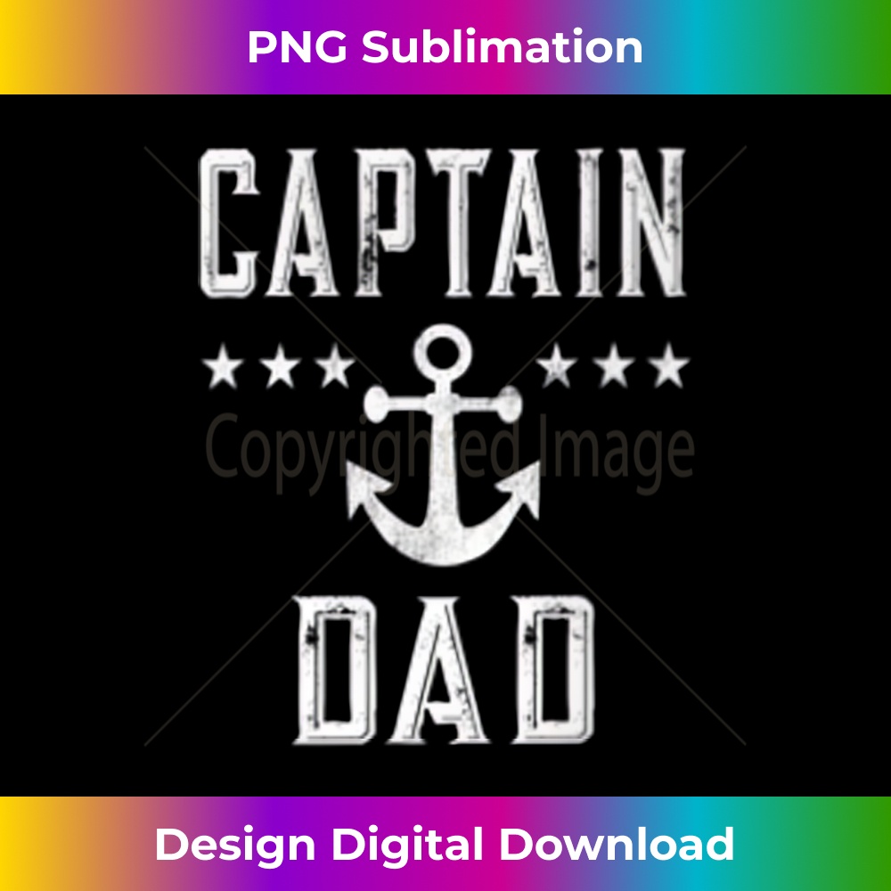 Mens Two Sided Print - Captain Dad - Boat Lover Boating Tank | Inspire ...