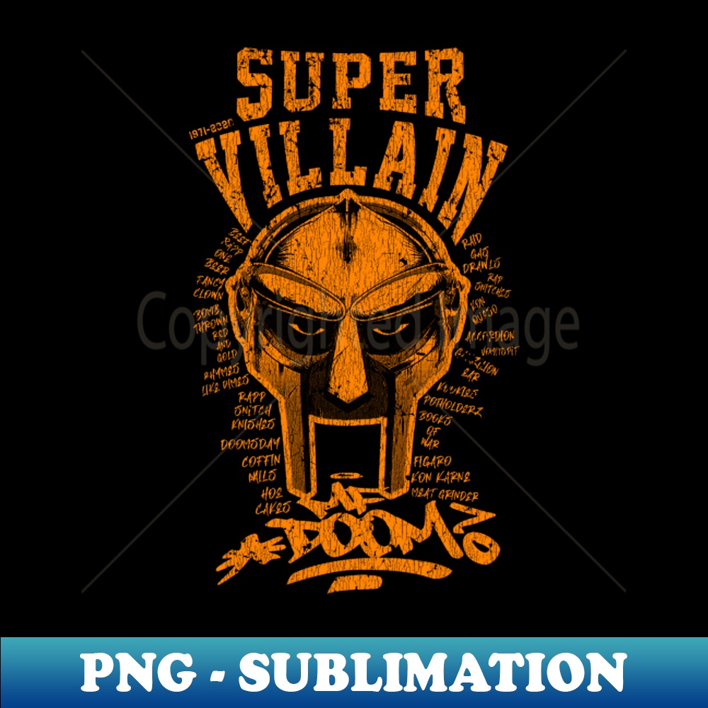 Villain MF Doom Orange - PNG Transparent Digital Download Fi | Inspire ...