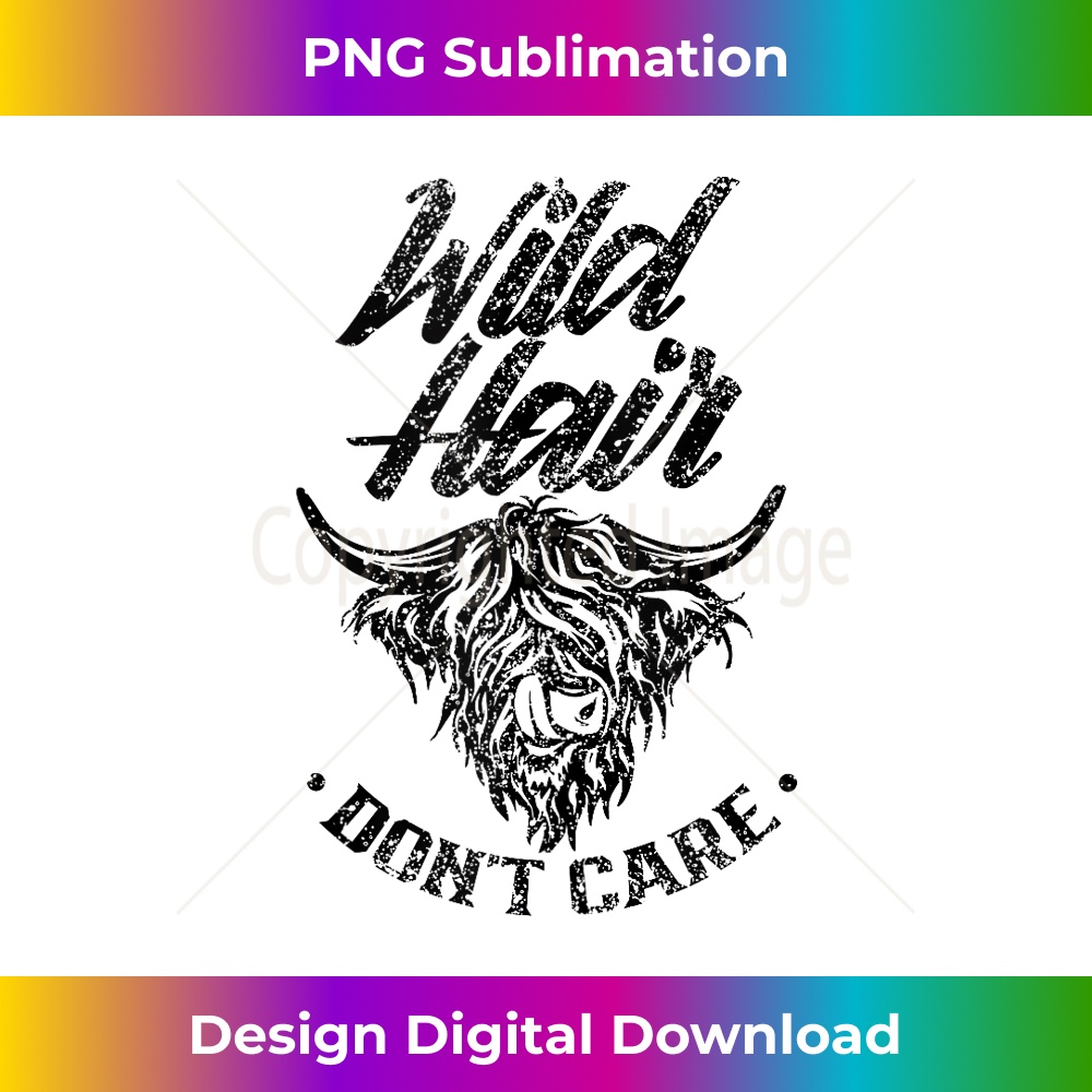 Wild Hair Don't Care Scottish Animal Highland Cattle Cow Tan | Inspire ...