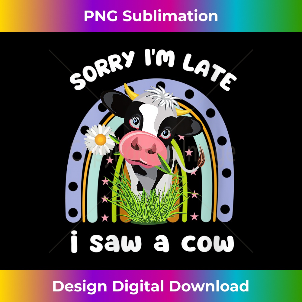Womens Sorry im late i saw a cow funny quote design farmer c | Inspire ...