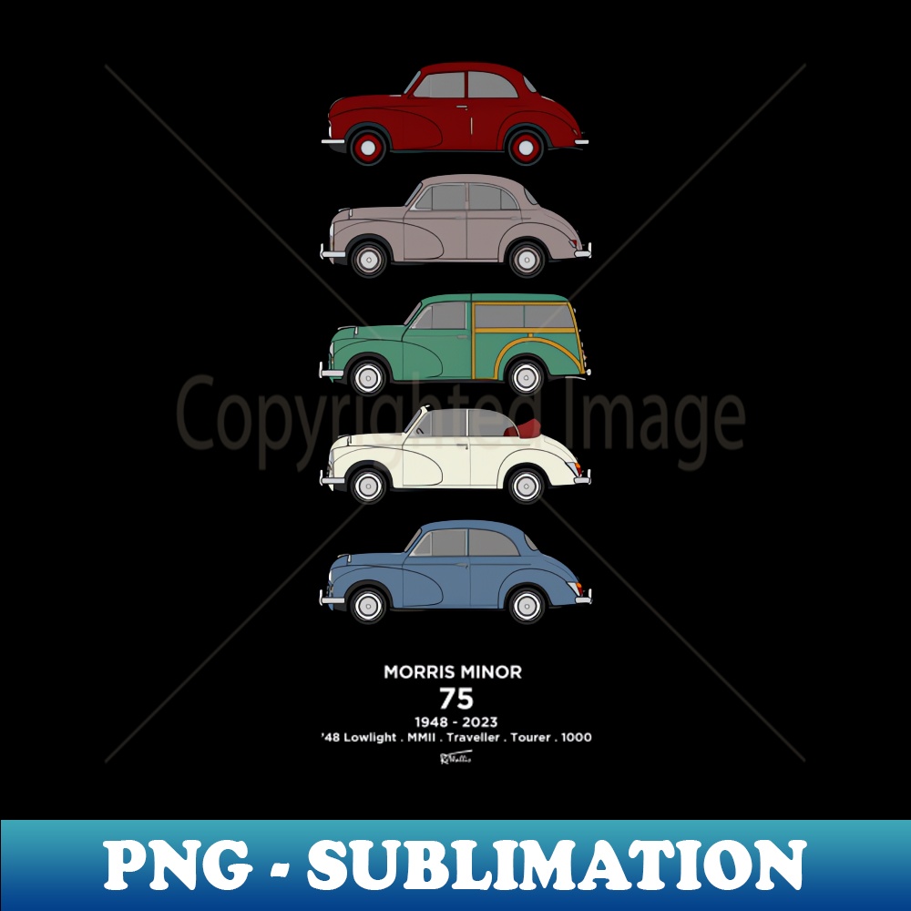 Morris Minor classic car collection - Instant PNG Sublimatio - Inspire ...
