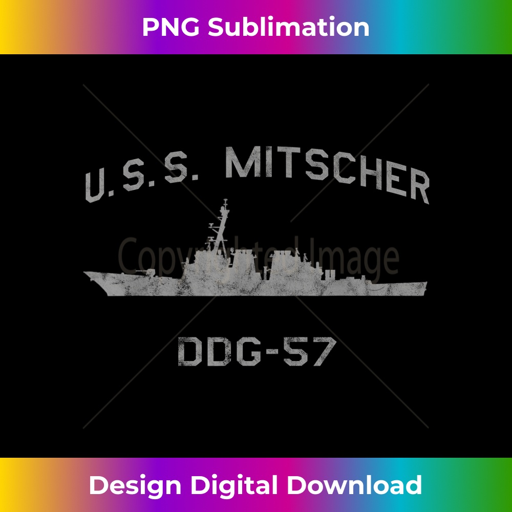 USS Mitscher DDG-57 Destroyer Ship Waterline Profile Tee - A | Inspire ...
