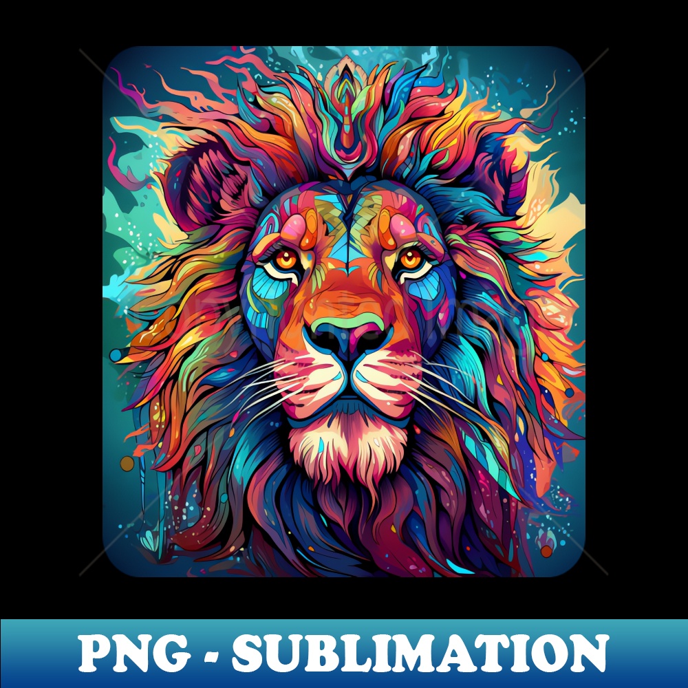 Vivid Lion - Signature Sublimation PNG File - Defying the No | Inspire ...