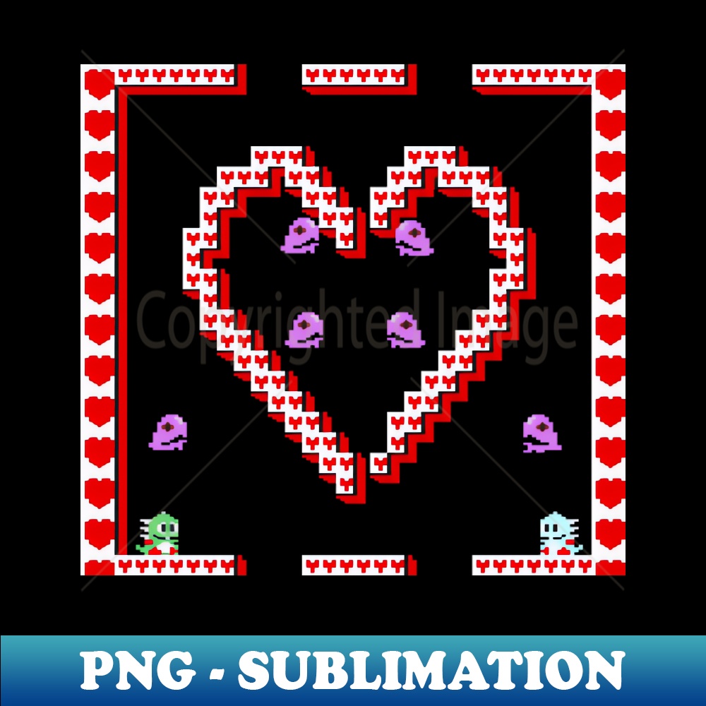 C64 bubble bobble Heart shaped level - Exclusive Sublimation | Inspire ...