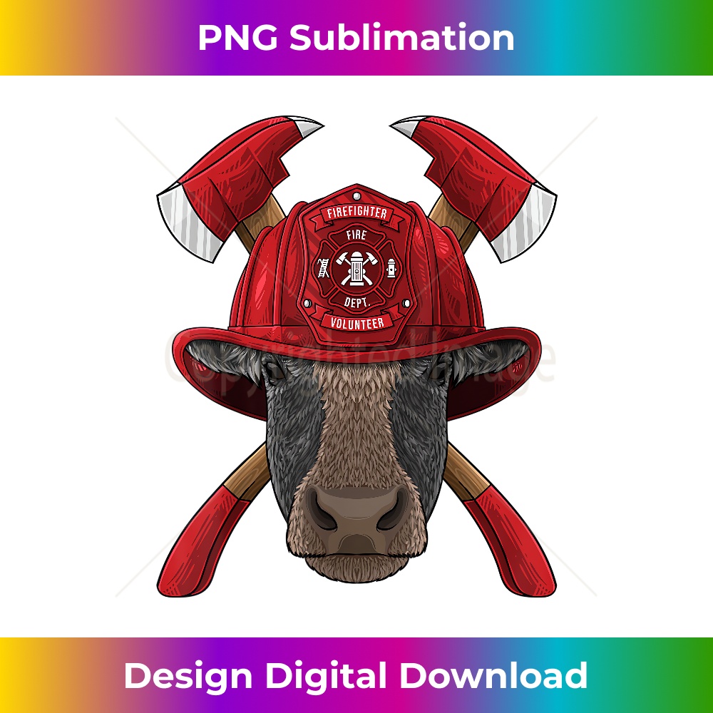 Firefighter Cow Fireman Boys Kids Fire Rescue Farm Animal - - Inspire ...