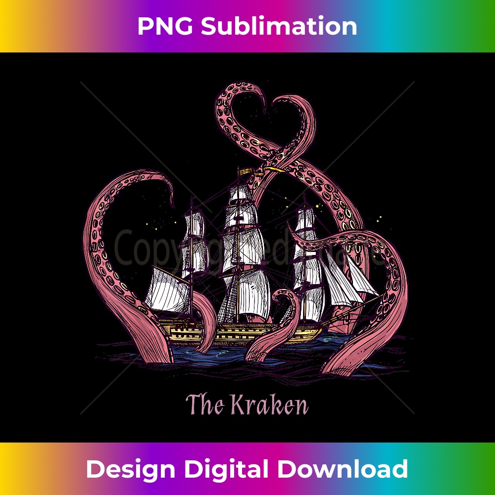 The Kraken and the Ship Octopus Giant Squid Tentacles Gift - - Inspire ...