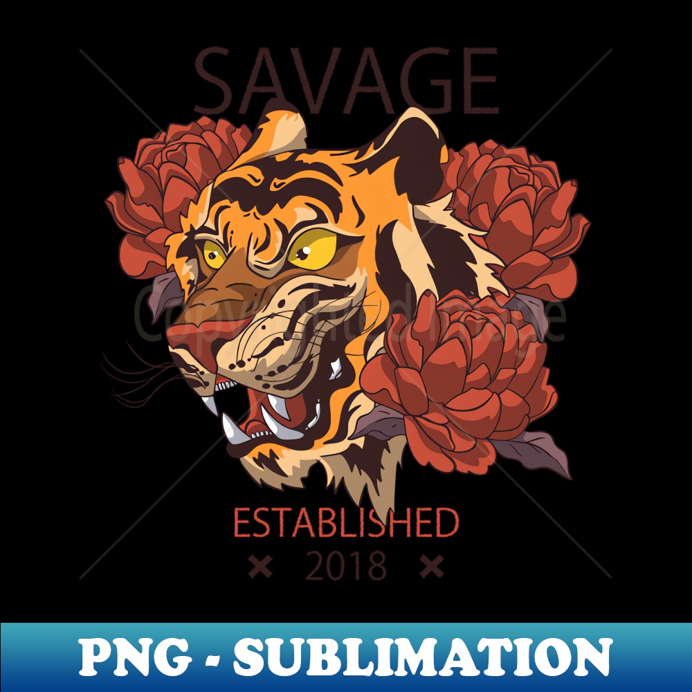 Savage Tiger - Aesthetic Sublimation Digital File - Capture | Inspire ...