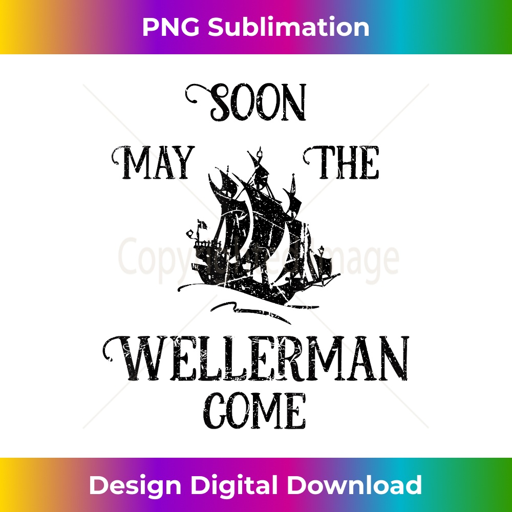 Soon May The Wellerman Come Ship On Ocean Retro Sea Shanties | Inspire ...