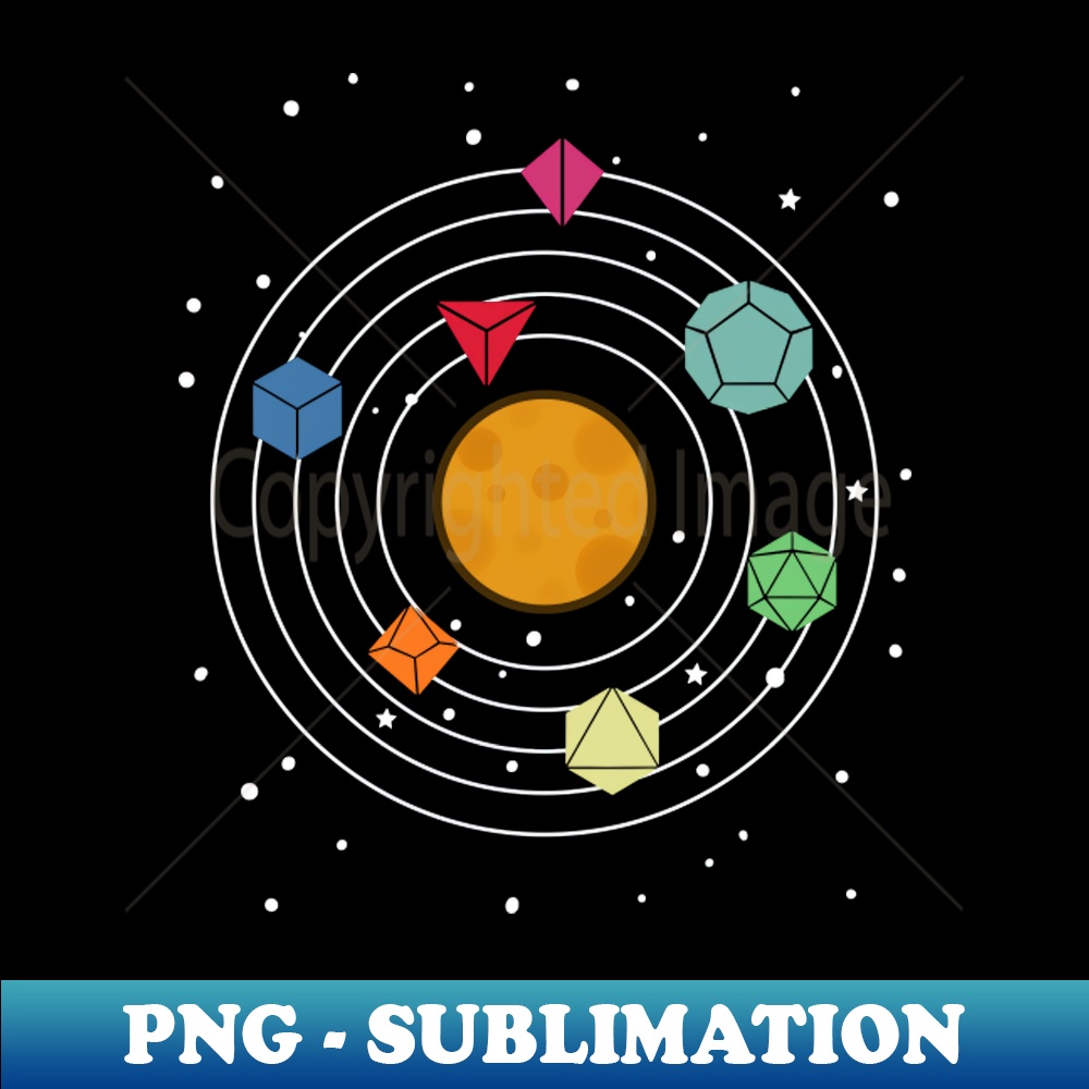 Solar System Polyhedral Dice Set Nerdy Tabletop RPG Gamer - | Inspire ...