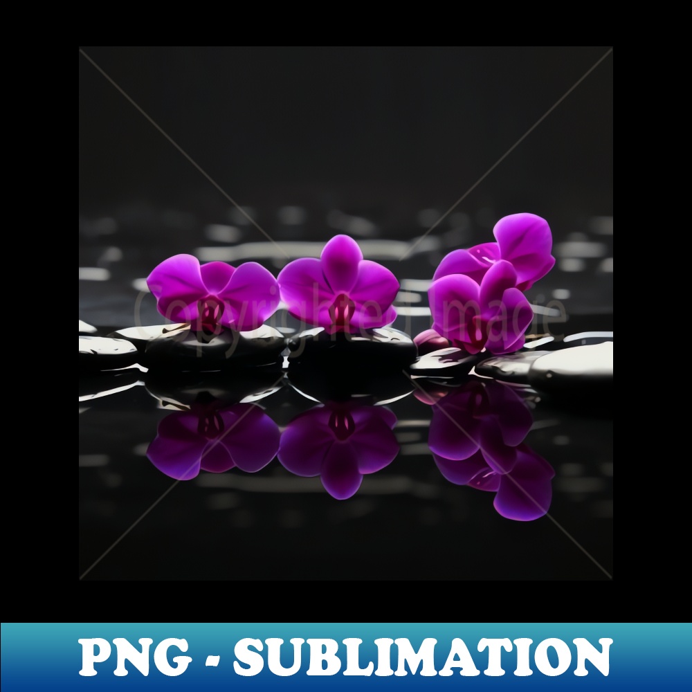Purple Orchid Zen Reflection Pool - PNG Transparent Sublimat | Inspire ...