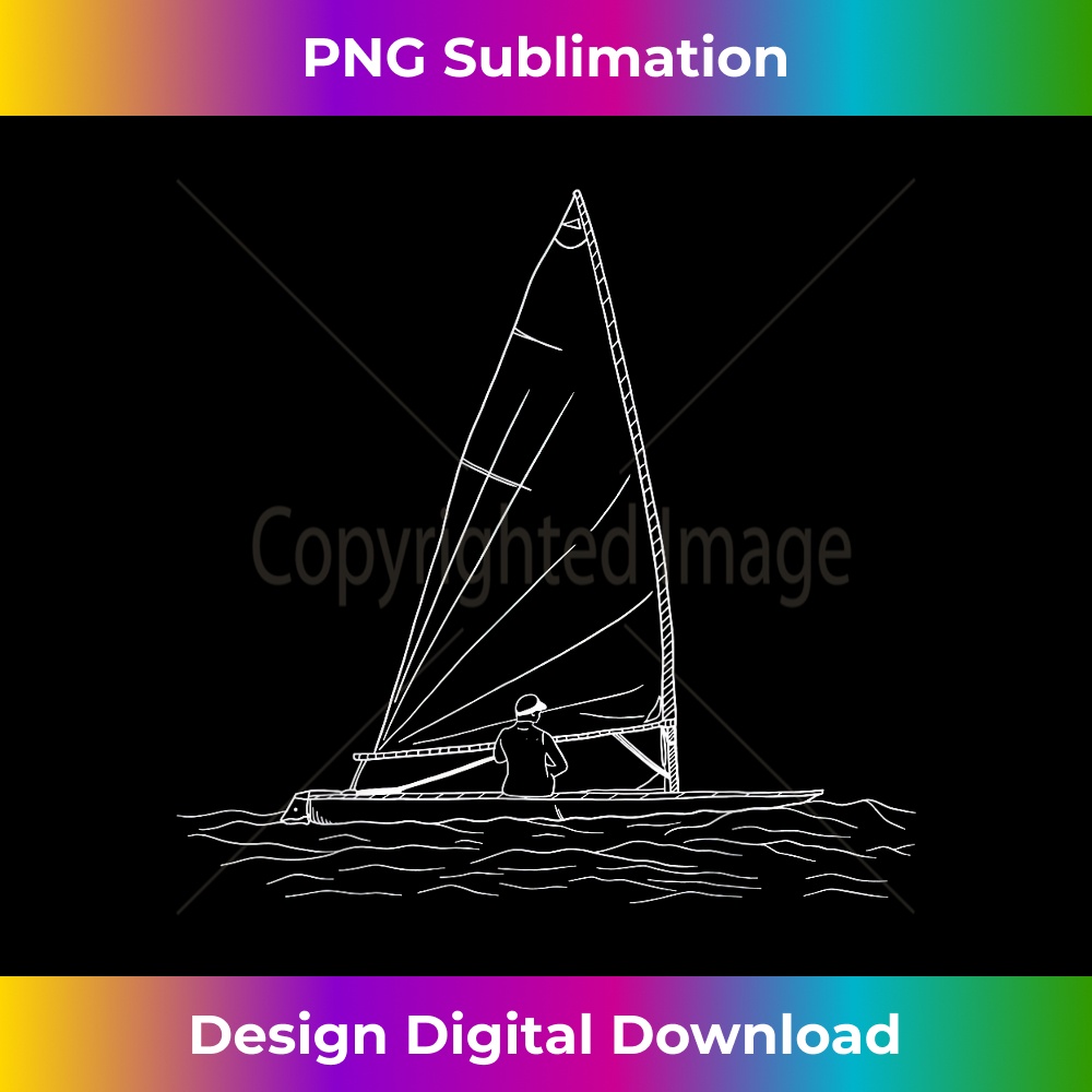 Sailing Laser Dinghy Boat - Minimalist Sublimation Digital F | Inspire ...