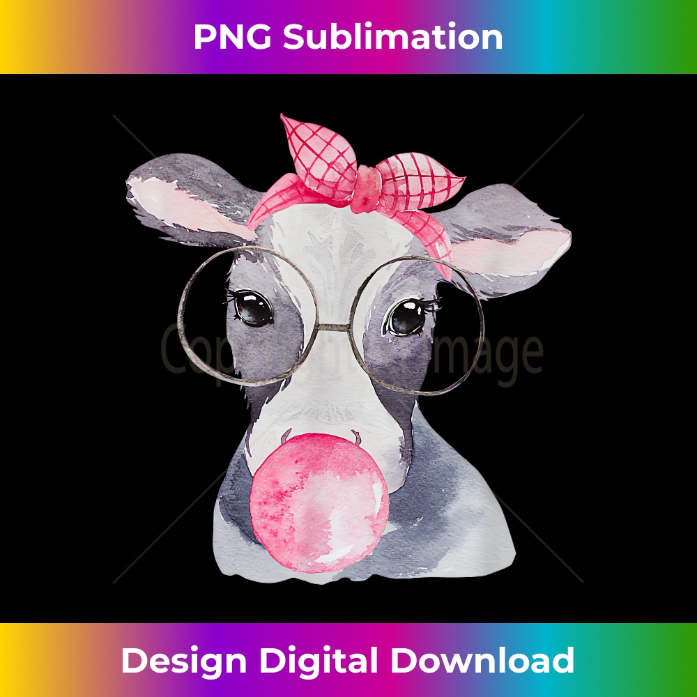 Cute Cow Blowing Bubble Cowgirl Farm Life - Urban Sublimatio | Inspire ...