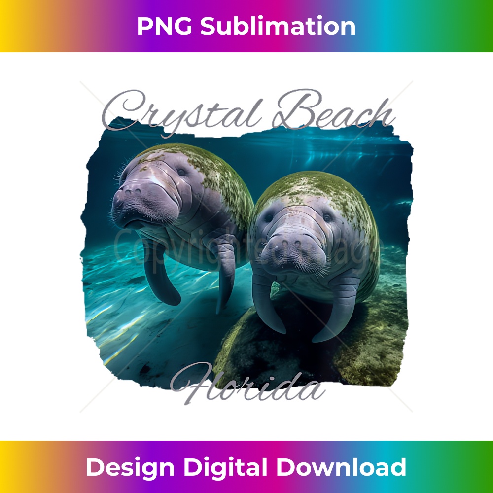 Manatees Swimming Under Water Cow and Calf Realistic Image | Inspire Uplift