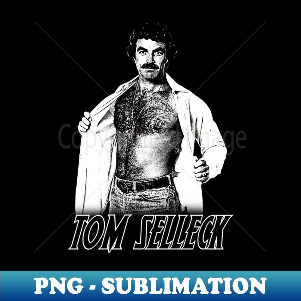 Tom Selleck - White - Decorative Sublimation PNG File - Bold - Inspire ...