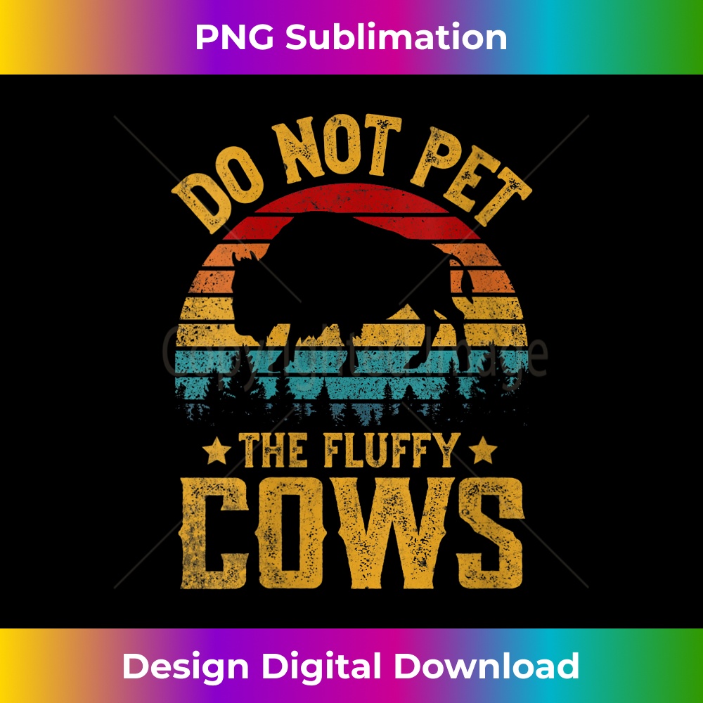 Womens Retro Do Not Pet The Fluffy Cows Vintage Bison Lover | Inspire ...
