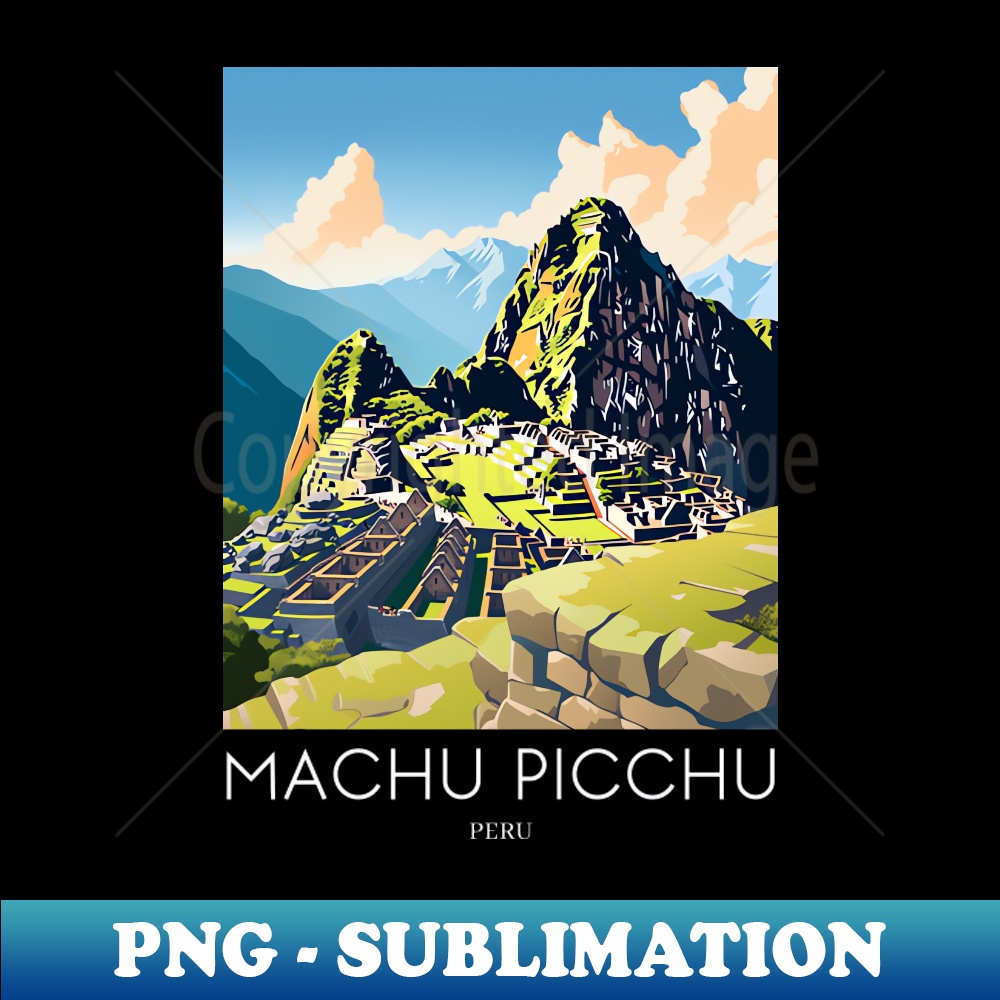 A Pop Art Travel Print of Machu Picchu - Peru - Decorative S | Inspire ...