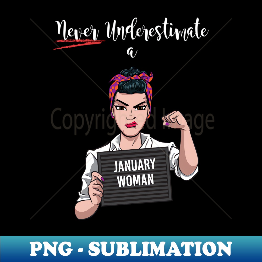 January Woman - PNG Transparent Sublimation File - Create wi | Inspire ...