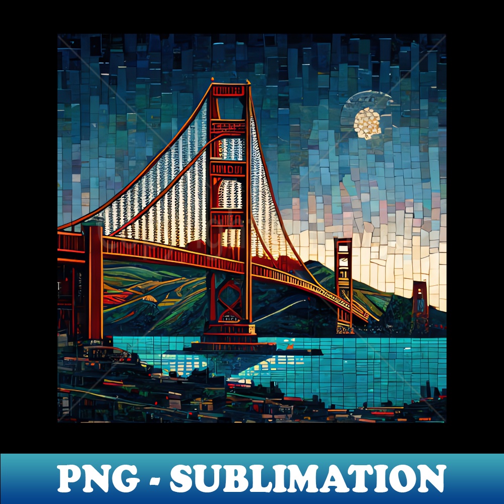 Mosaic Golden Gate Bridge Square San Francisco California | Inspire Uplift