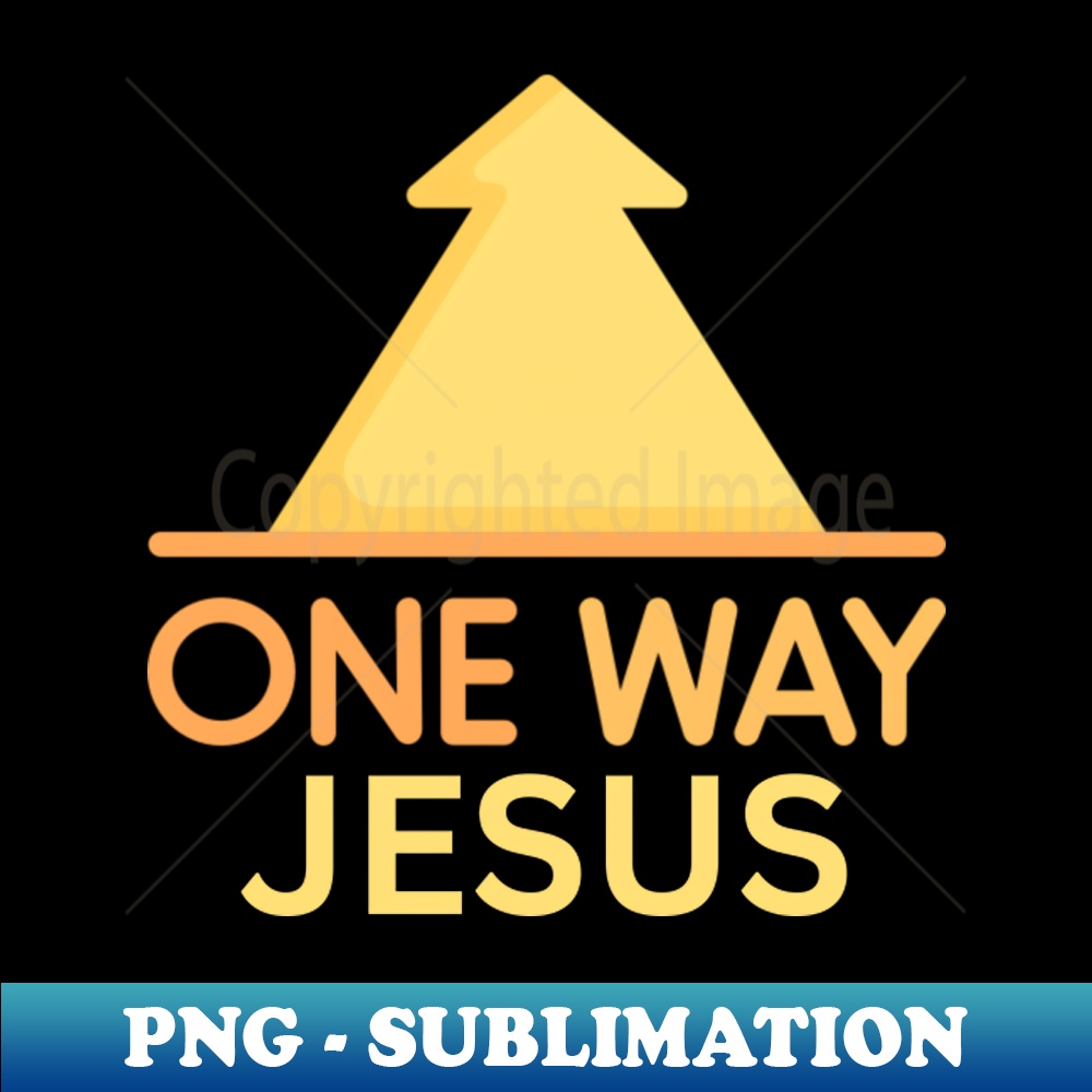 One Way Jesus Christian - PNG Transparent Digital Download | Inspire Uplift