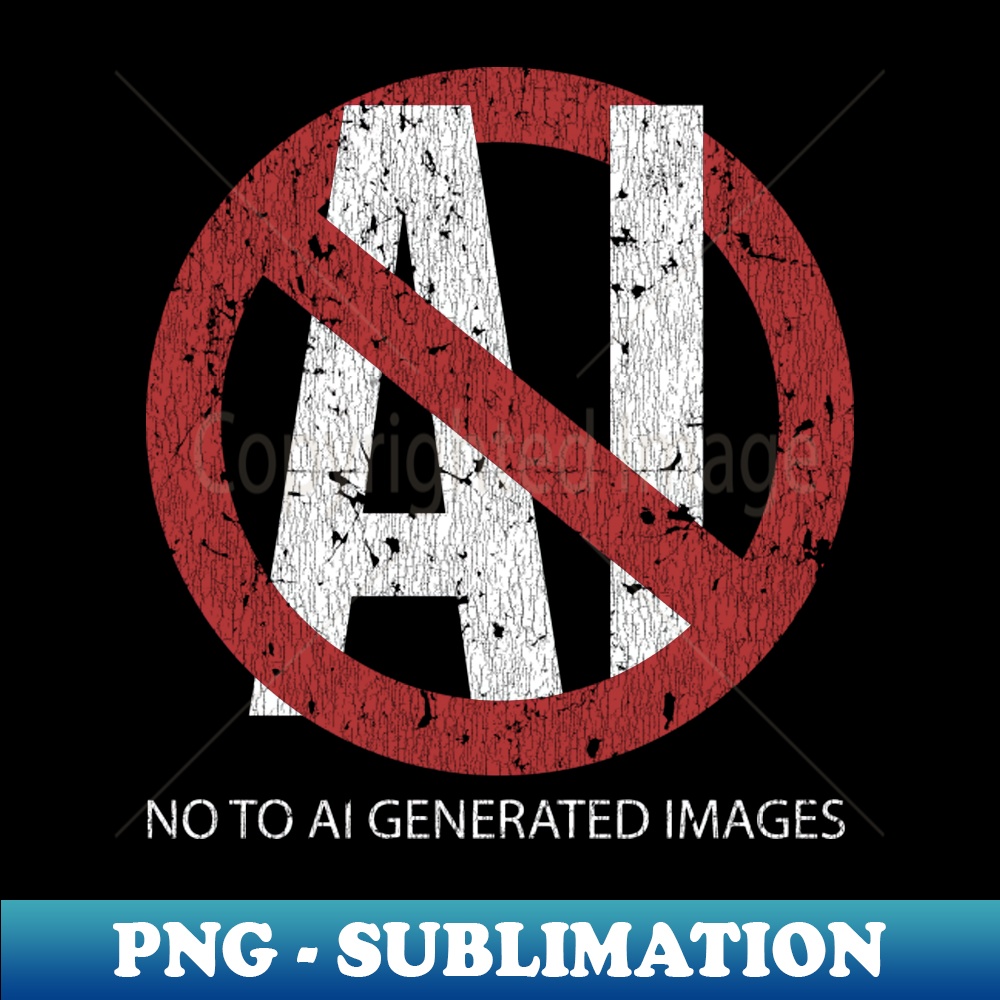 no to ai generated images logos - Signature Sublimation PNG | Inspire ...