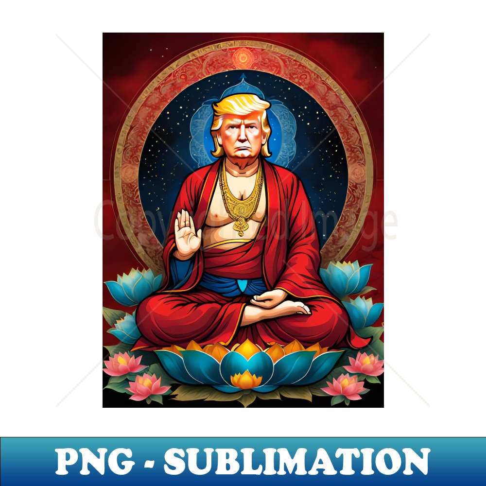 The Art of Zen Donald Trump in Meditation - Retro PNG Sublim | Inspire ...