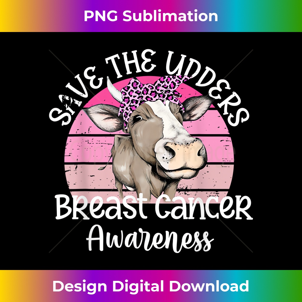 Funny Save The Udder Leopard Cow Farmer Breast Cancer Women | Inspire ...