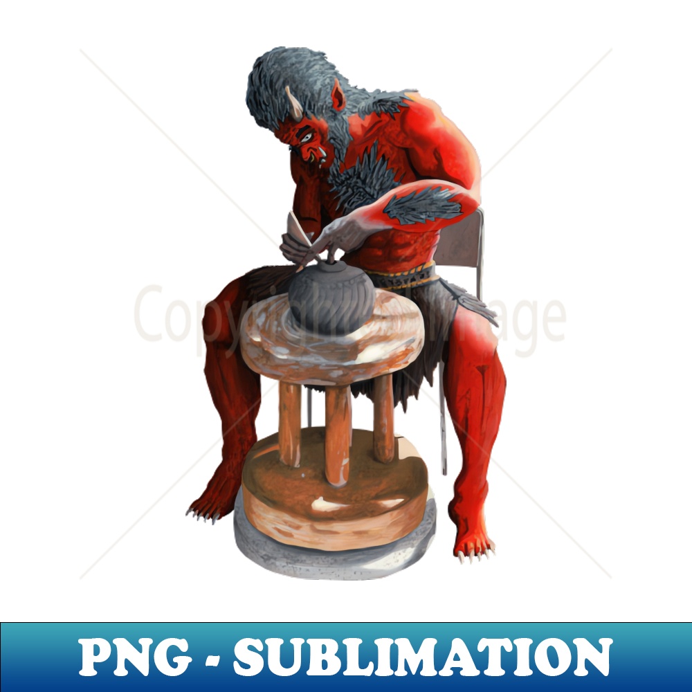 Ogre Spinning Japanese Pots Fantasy Image - Vintage Sublimat | Inspire ...