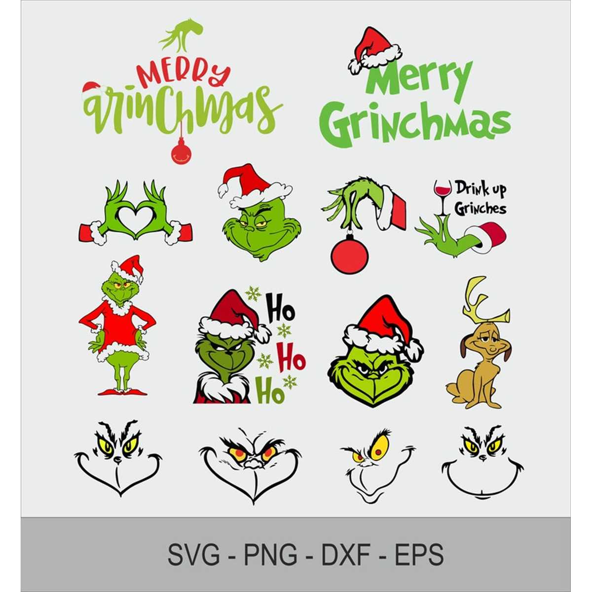 Grinch Face Svg, Grinch Hand, Grinch SVG Bundle, Grinch Orna - Inspire Uplift