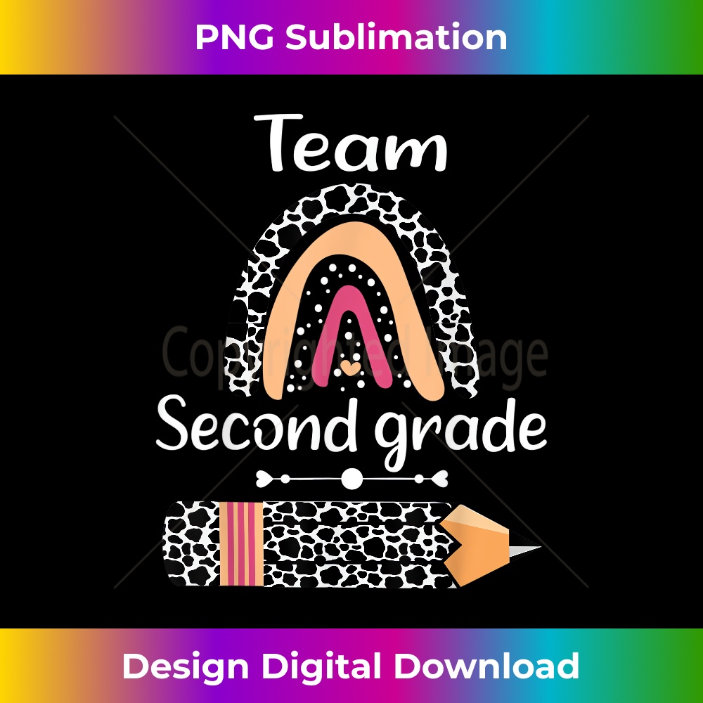 Team Second Grade Squad Teacher Cow Print Pattern Rainbow - | Inspire ...