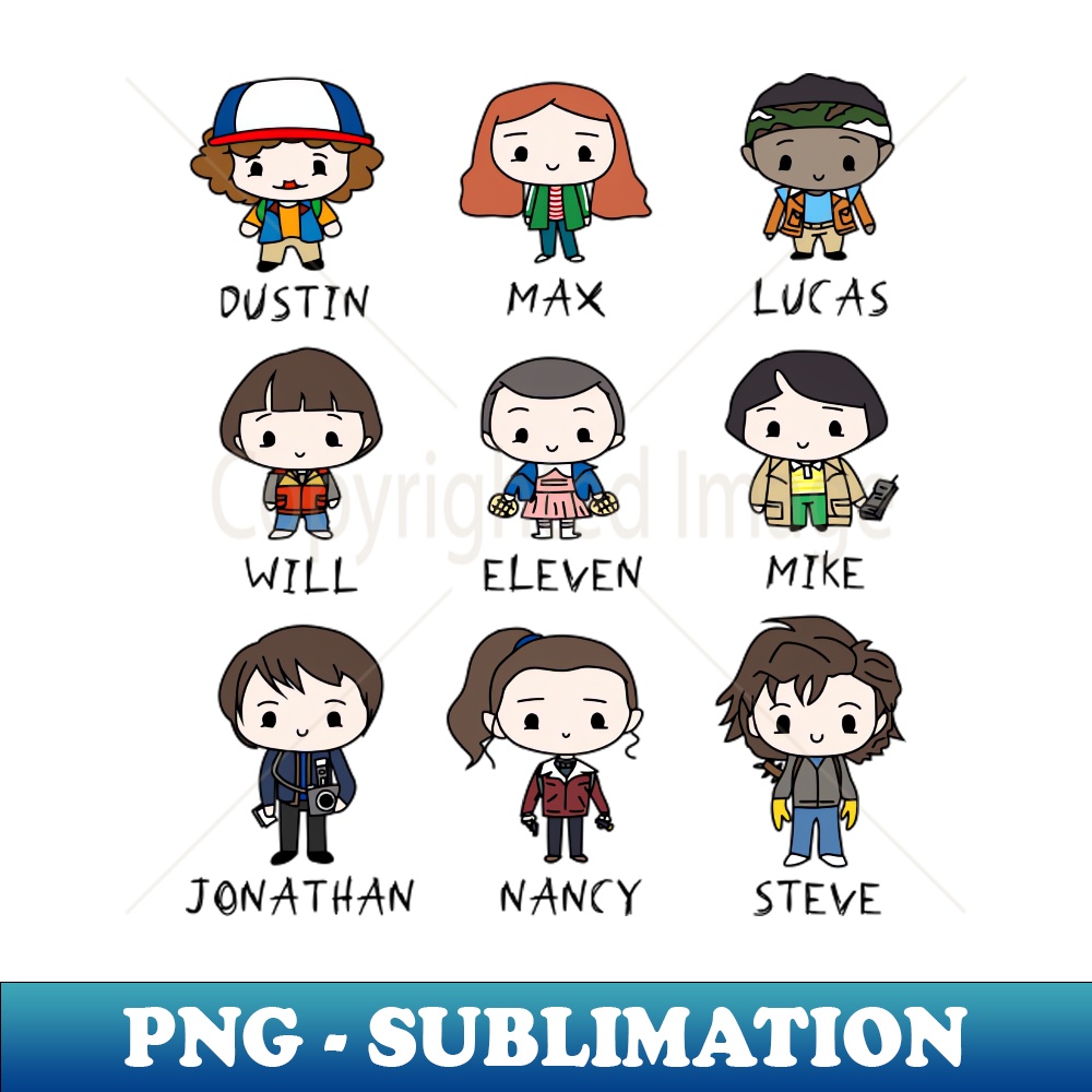 Stranger Things Kids Fan Art - PNG Transparent Digital Downl | Inspire ...