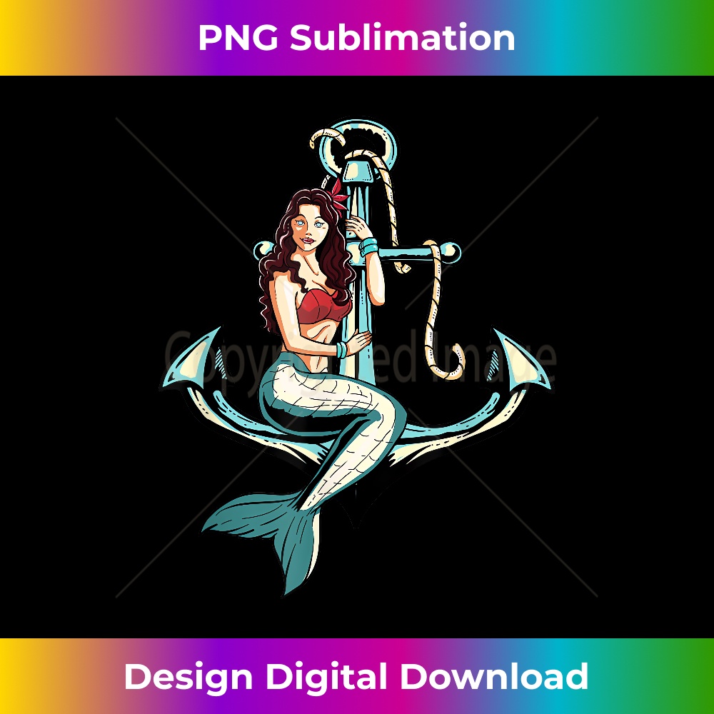 Tattoo Pinup Girl Shirt Sailor Siren Pretty Girl On Anchor - | Inspire ...