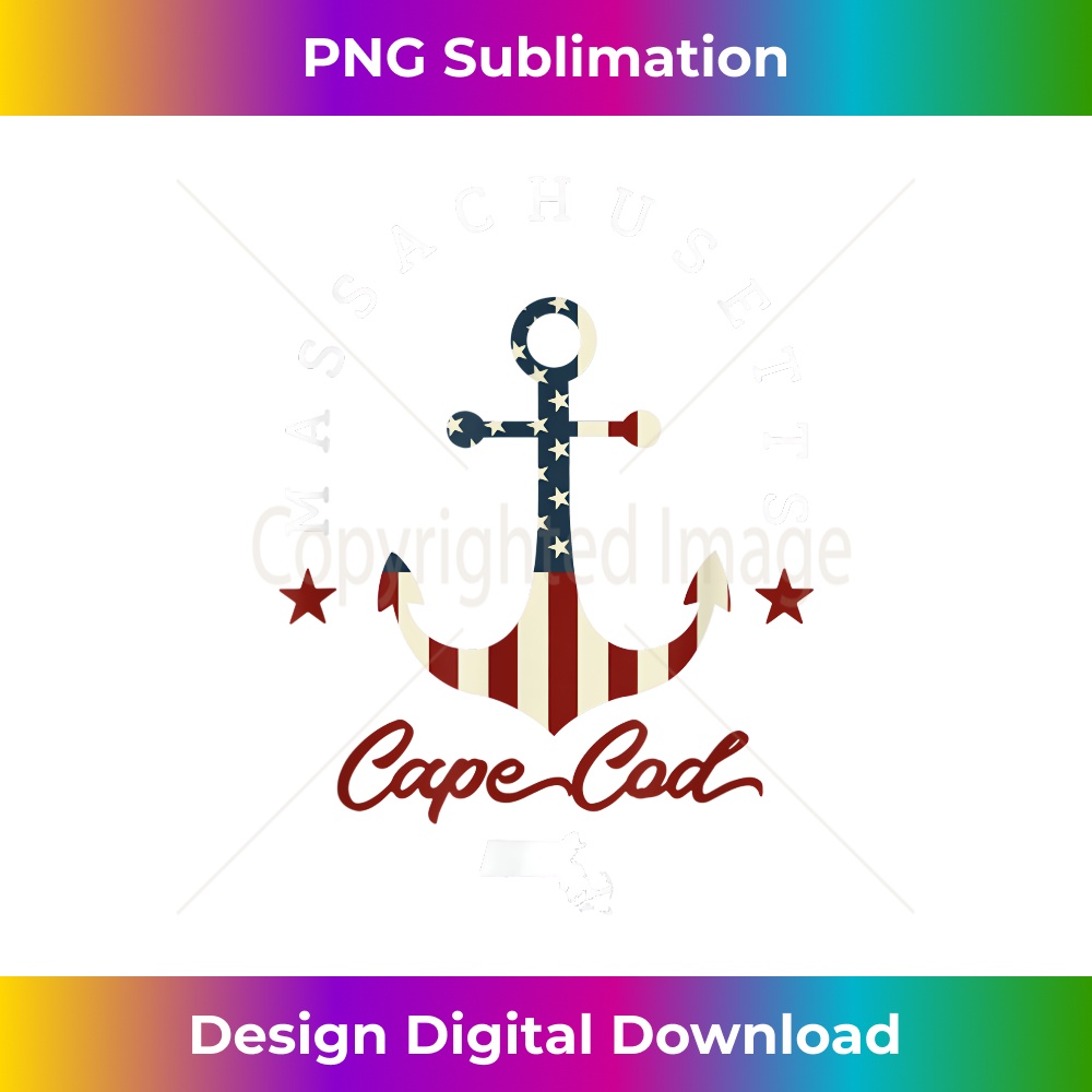 Cape Cod Massachusetts State Map Anchor American Flag - Subl | Inspire ...