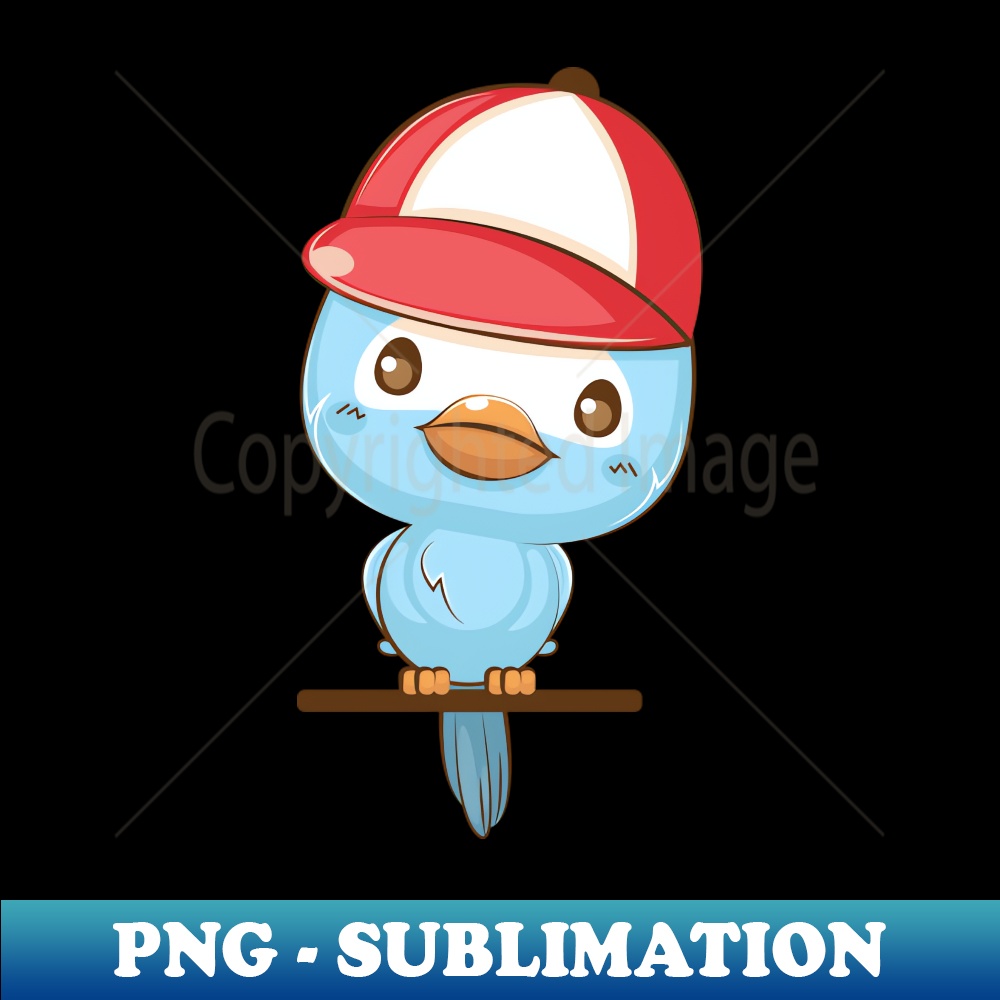 Cute Red Hat Blue Bird - Unique Sublimation PNG Download - S | Inspire ...