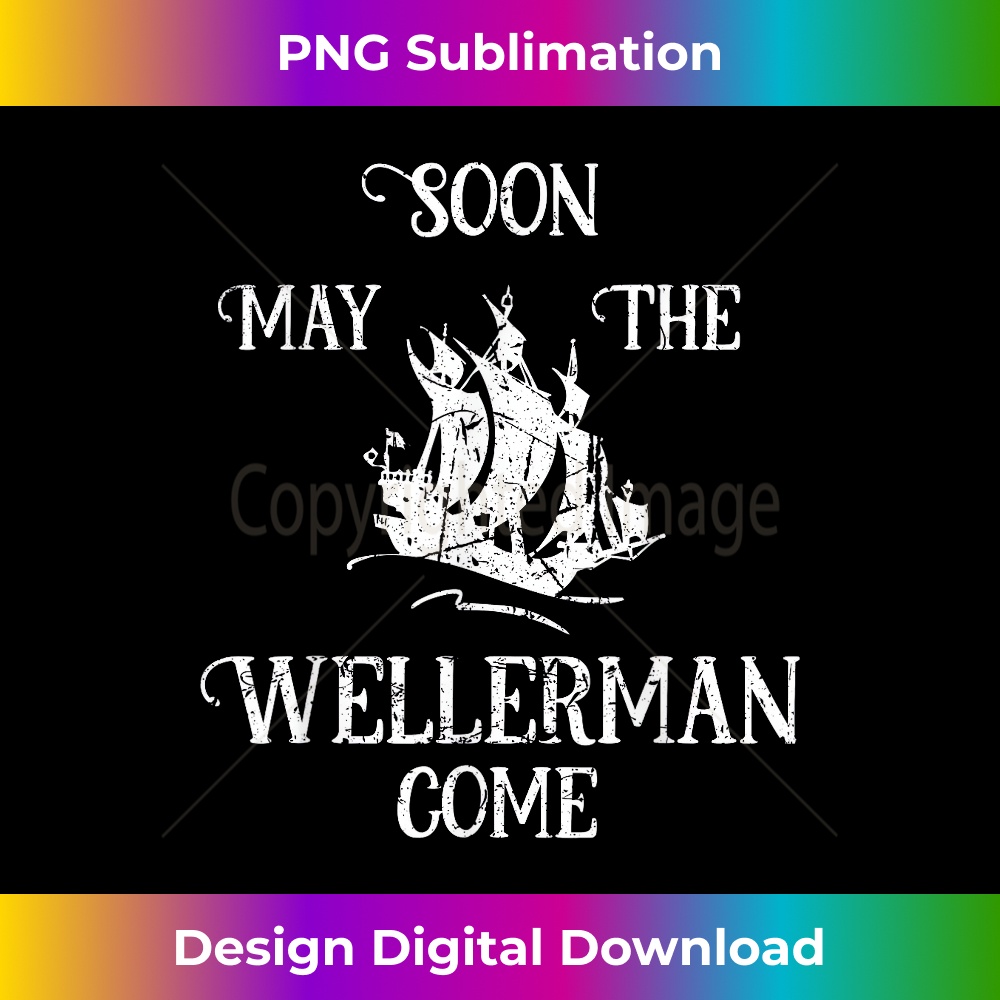 Soon May The Wellerman Come Ship On Ocean Retro Sea Shanties | Inspire ...