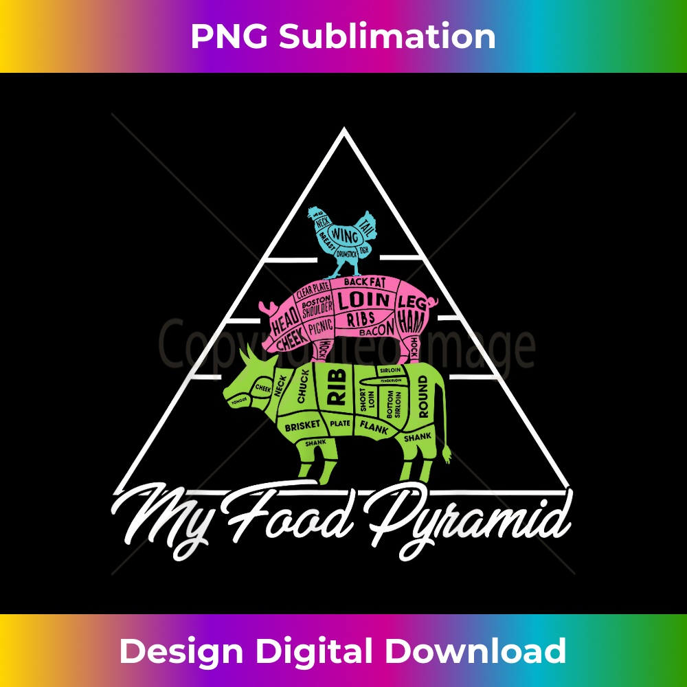 My Food Pyramid I Funny Carnivore I BBQ I Cow Pig Chicken - - Inspire ...