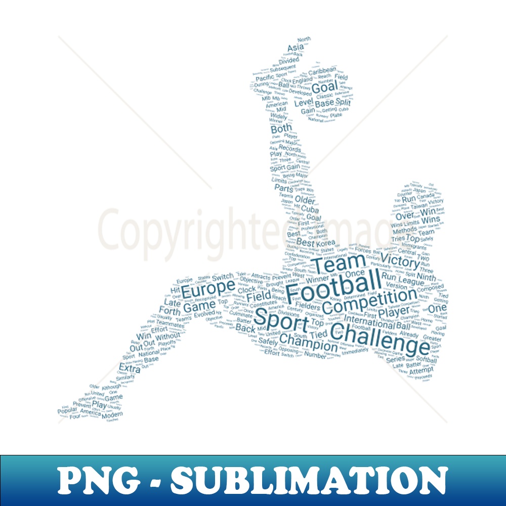 Football Footballer Silhouette Shape Text Word Cloud - Moder | Inspire ...