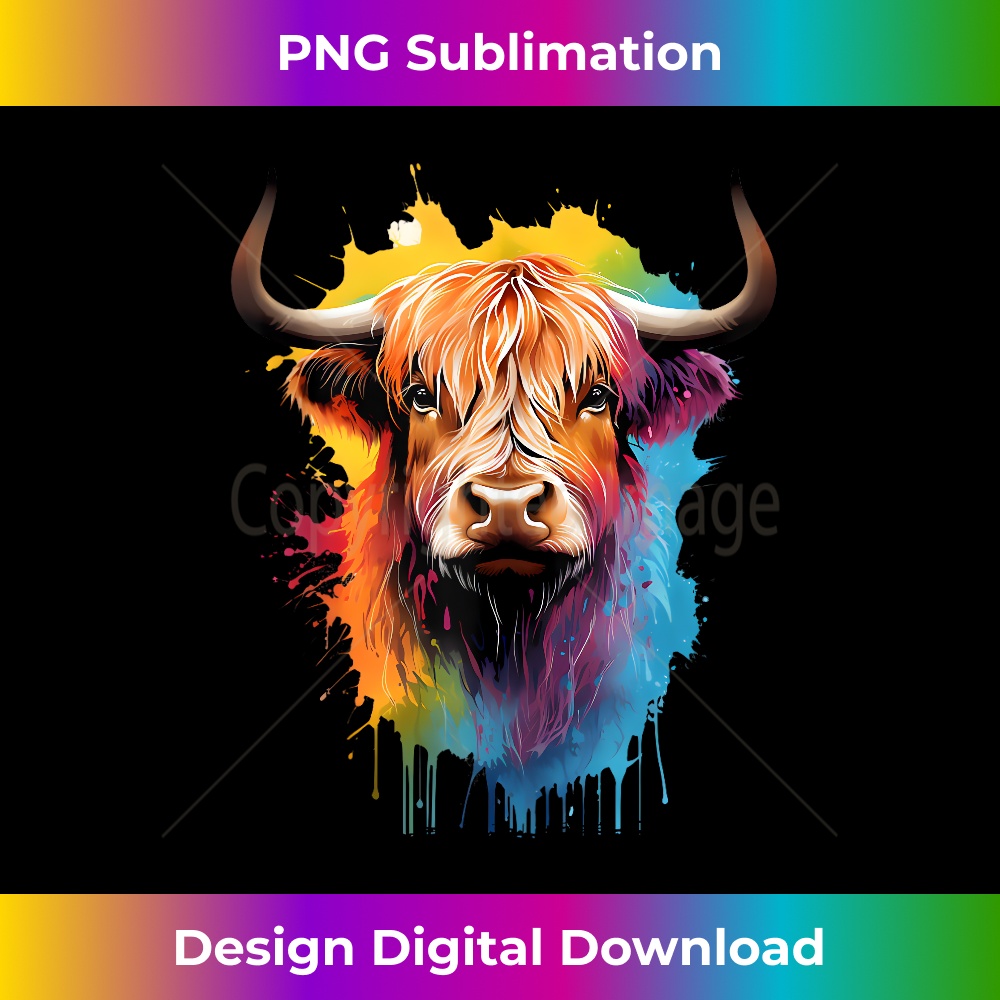 Scottish Highland Cow Cattle Colorful Cow Outfit Mens Cow Ta - Inspire ...