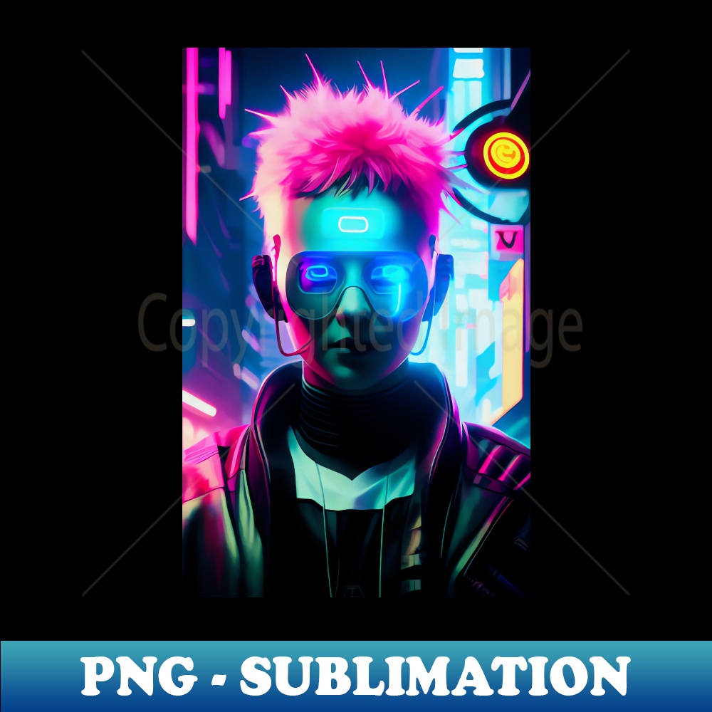 Abstract Cyberpunk Girl - PNG Transparent Digital Download F | Inspire ...